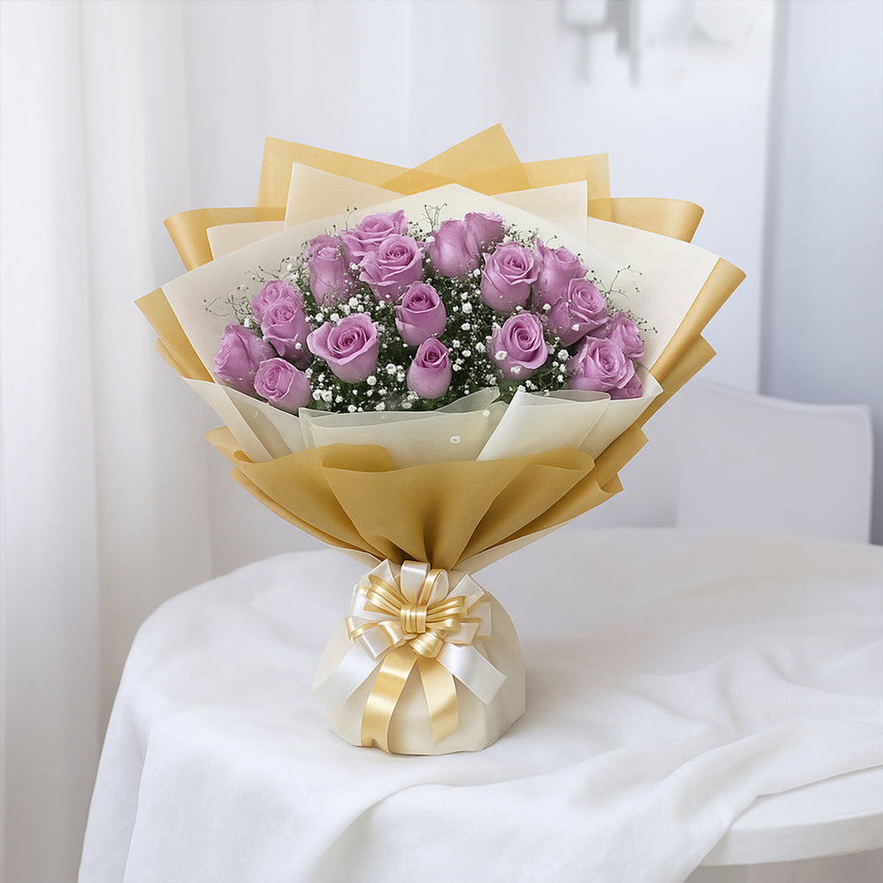 Lilac-ious: Lilac Roses Bouquet – Bring My Flowers
